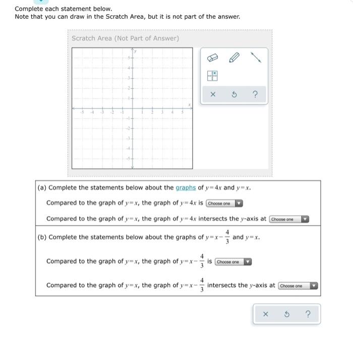 Solved Complete each statement below. Note that you can draw | Chegg.com