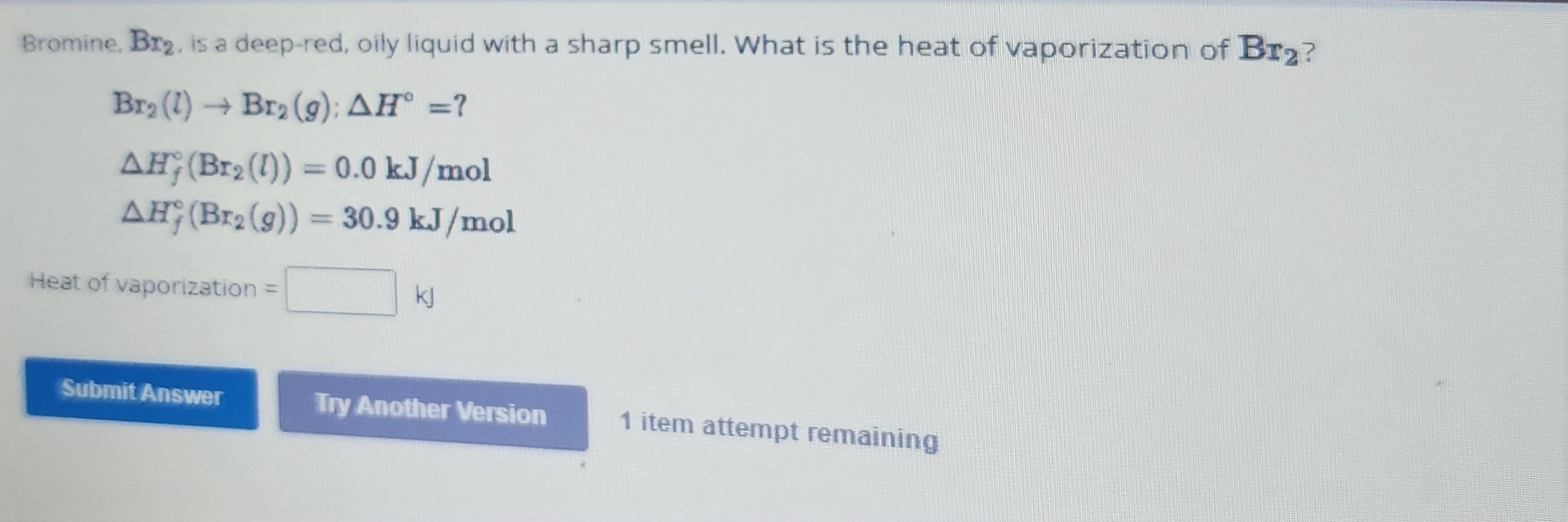 Solved Bromine, Br2, ﻿is a deep-red, oily liquid with a | Chegg.com