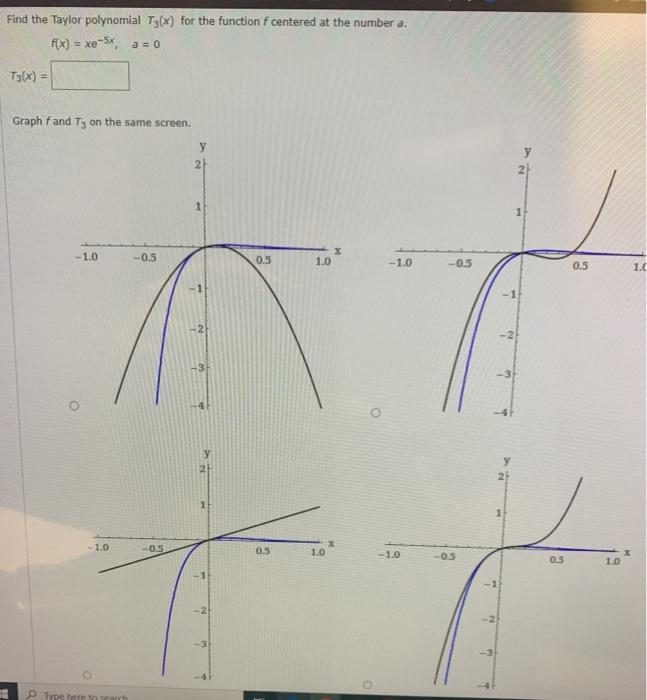 Solved Find the Taylor polynomial T3(x) for the function f | Chegg.com