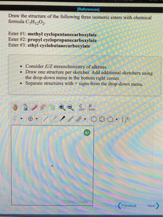 Solved (References) Draw the structure of the following | Chegg.com