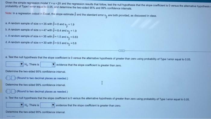 Solved Given The Simple Regression Model Yαρx And The 