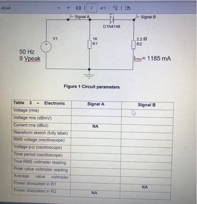 Solved Figure 1 Circuit parameters | Chegg.com