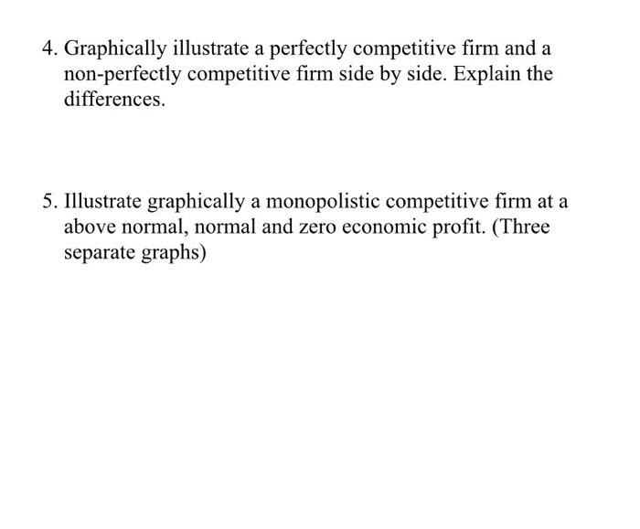 Solved 4. Graphically illustrate a perfectly competitive | Chegg.com