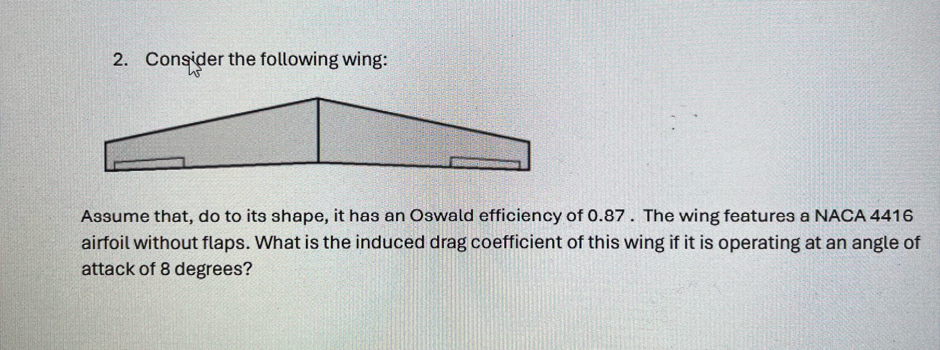 Solved Consider the following wing:Assume that, do to its | Chegg.com