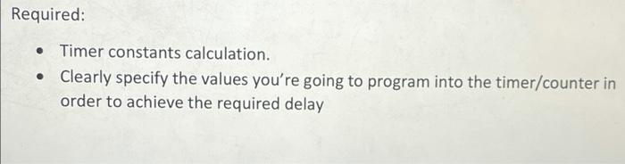 Solved Homework – Timer/Counters Solve the following | Chegg.com
