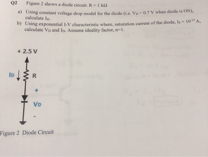 Solved Q2 Figure 2 shows a diode circuit. R= 1 k12 my | Chegg.com