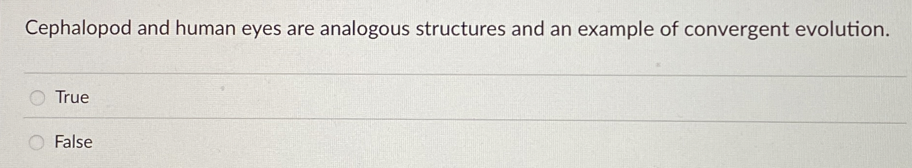 Solved Cephalopod and human eyes are analogous structures | Chegg.com