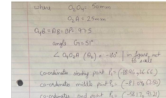 Use the coordinates of the starting point, middle | Chegg.com