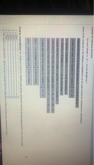 Solved Consider the following statement. For every integer | Chegg.com