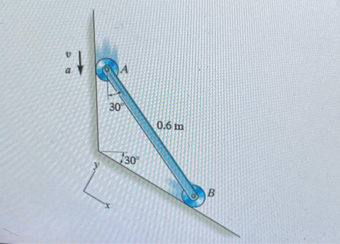 Solved At a given instant the roller A on the bar has the | Chegg.com