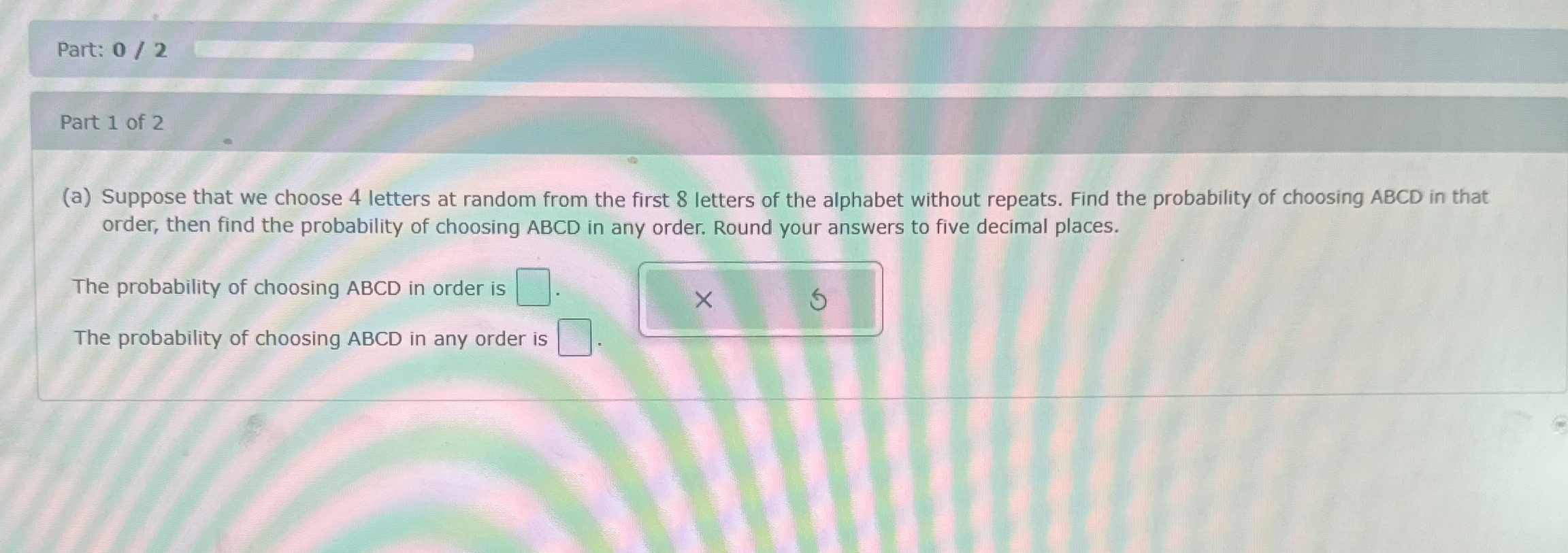 Part: 02Part 1 ﻿of 2(a) ﻿Suppose that we choose 4 | Chegg.com