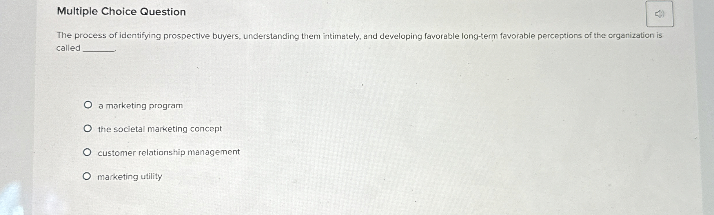 Solved Multiple Choice QuestionThe process of identifying | Chegg.com
