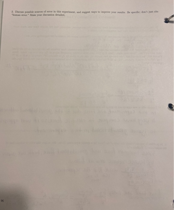 3. Discuss possible sources of error in this | Chegg.com