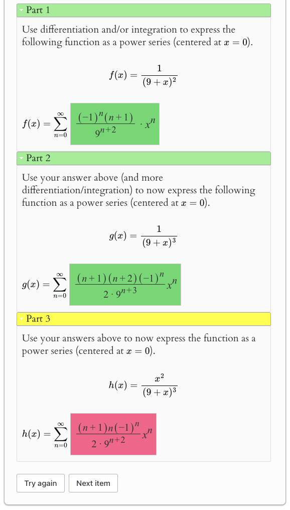 Solved Please answer part 3. ﻿Parts 1 ﻿and 2 ﻿are already | Chegg.com