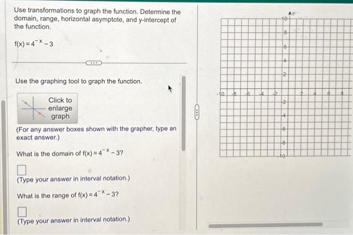 Solved Use transformations to graph the function. Determine | Chegg.com