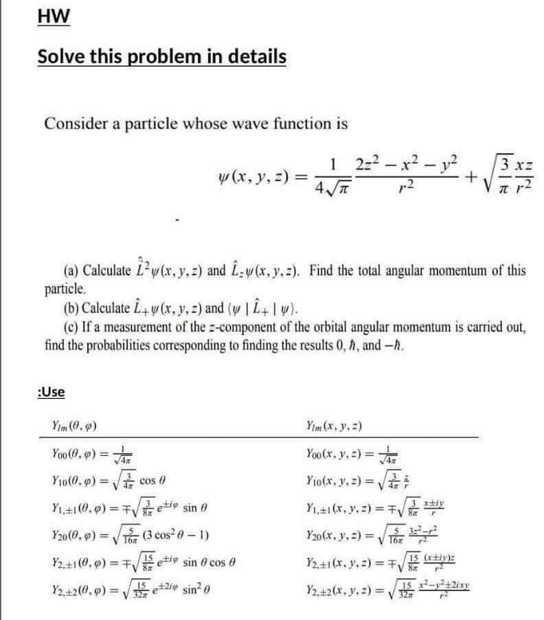 Solved Consider a particle whose wave function is | Chegg.com