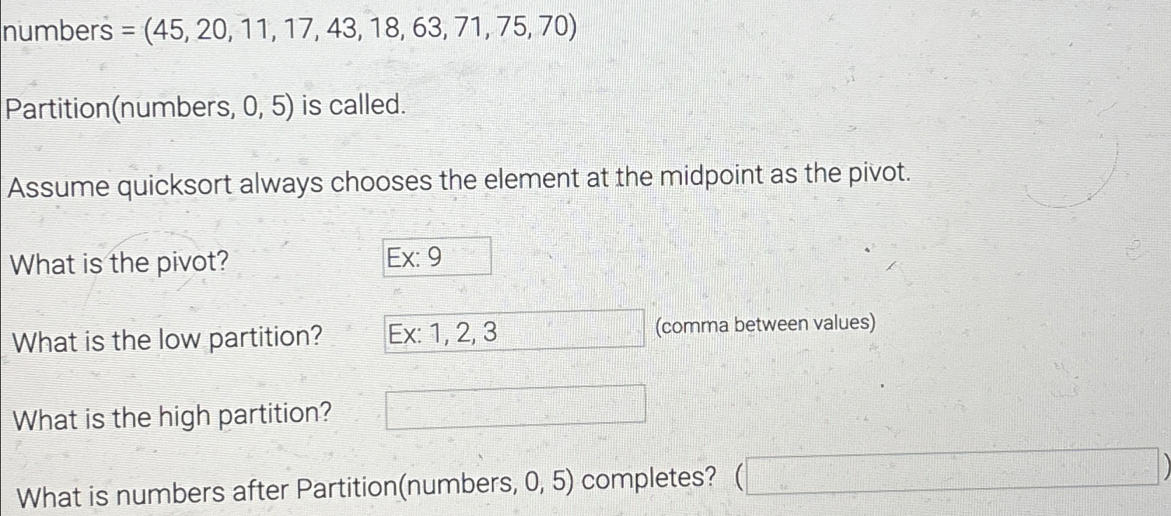 Solved numbers | Chegg.com