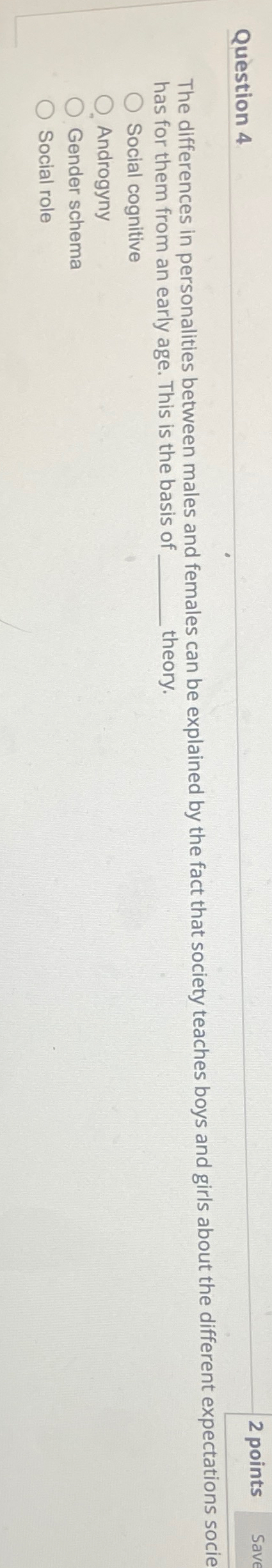 Solved Question 42 ﻿pointsThe differences in personalities | Chegg.com