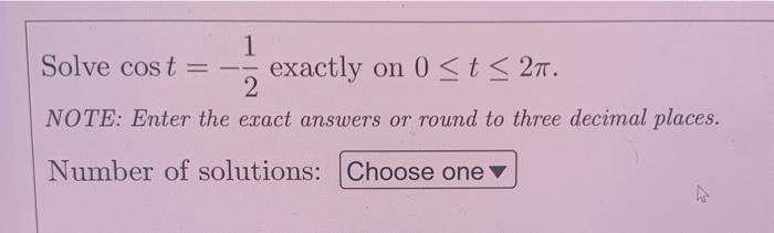 Solved 1 Solve cost = -- exactly on 0 | Chegg.com