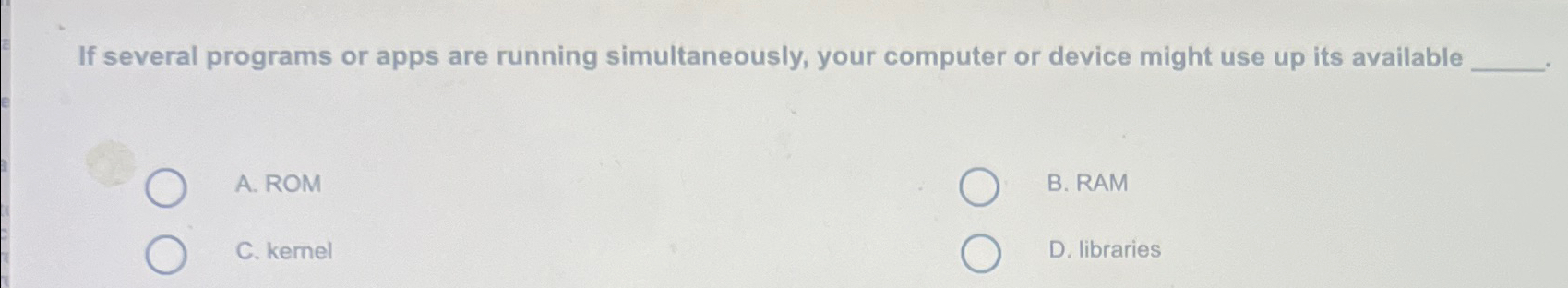 Solved If several programs or apps are running | Chegg.com