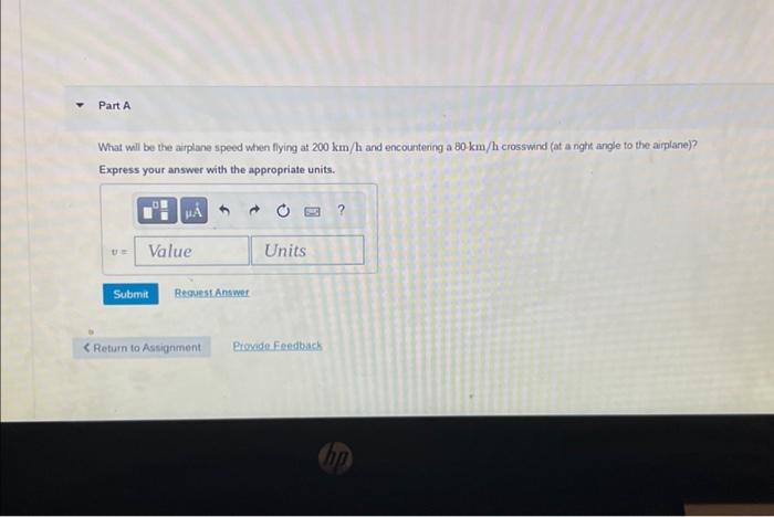 Solved Part A What will be the airplane speed when flying at | Chegg.com