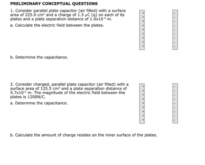 Solved PRELIMINARY CONCEPTUAL QUESTIONS 1. Consider parallel | Chegg.com