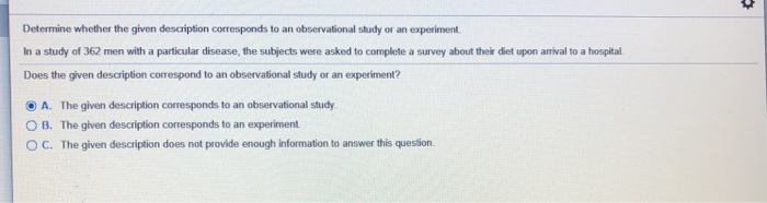 Solved Determine whether the given description corresponds | Chegg.com