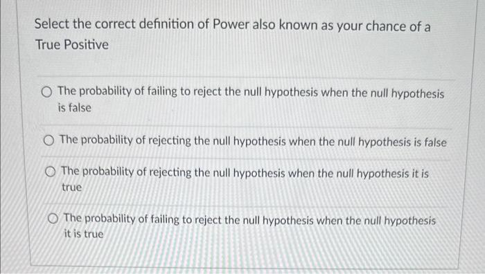 [Solved]: Select the correct definition of Power also known