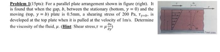 Solved Problem 1(15pts): For a parallel plate arrangement | Chegg.com