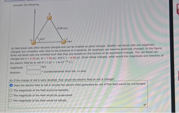 Solved Consider the following. (a) Red blood celis often | Chegg.com