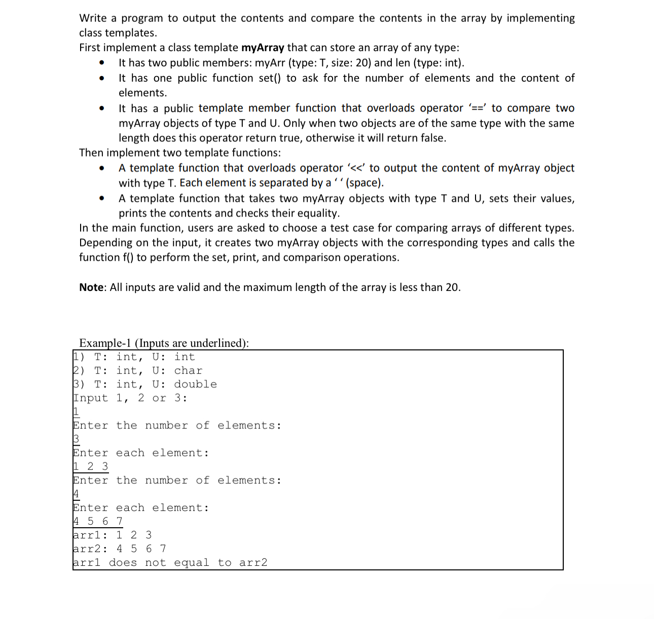 Solved Write a Cpp program to output the contents and | Chegg.com