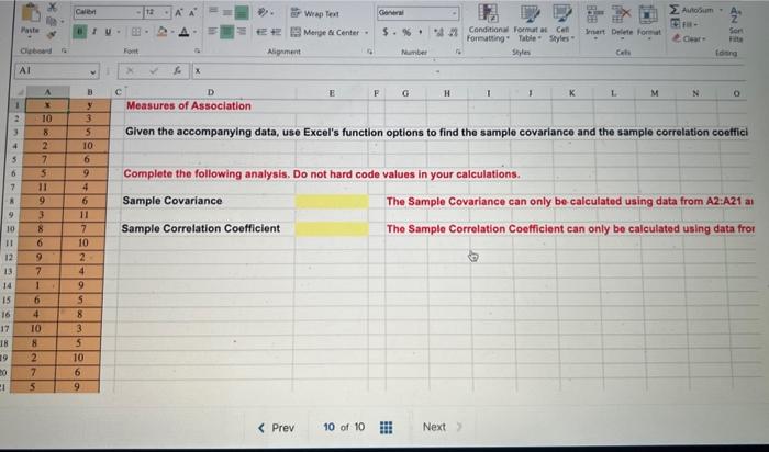 Solved Measures of Dispersion Glven the accompanying data, | Chegg.com