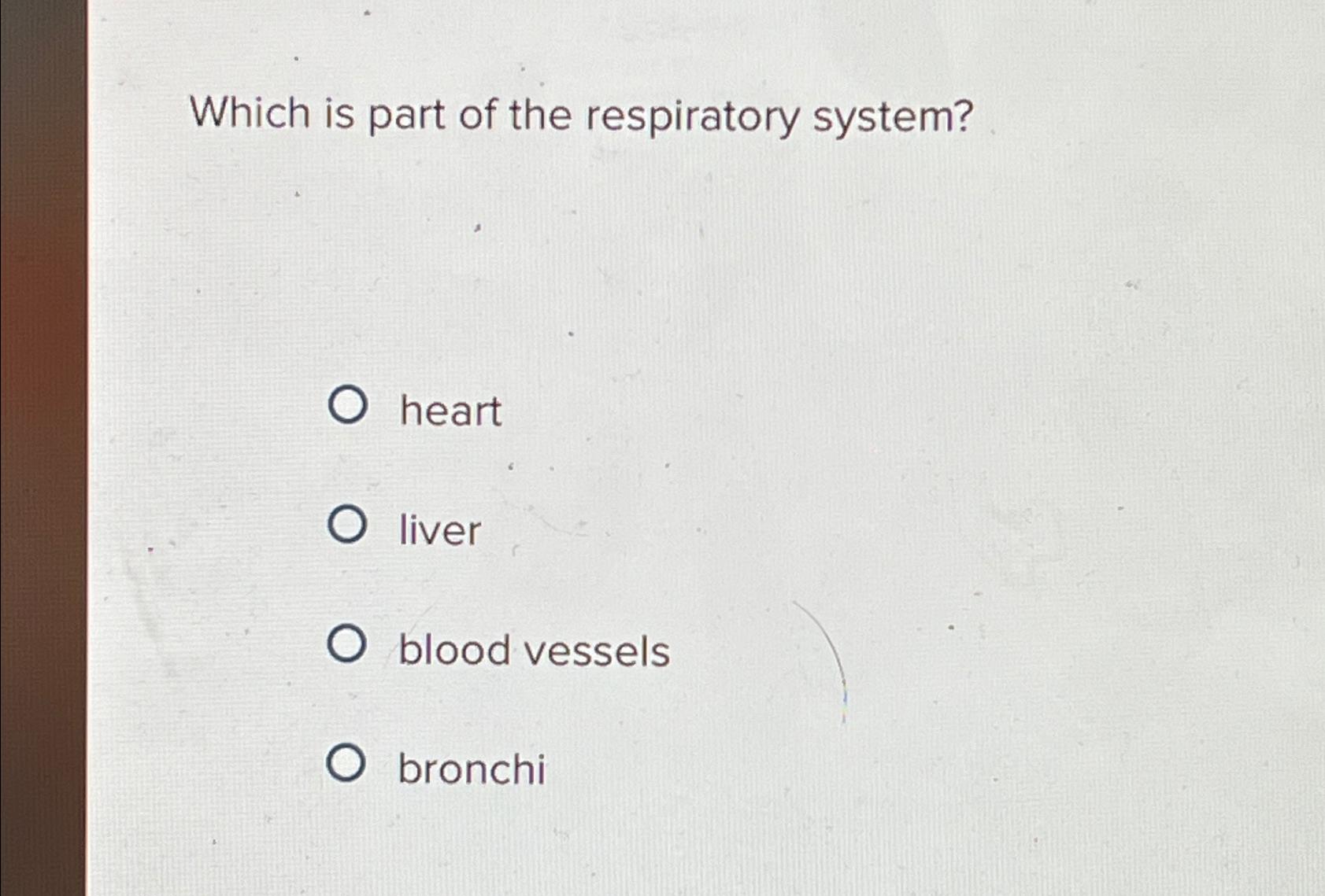 Solved Which is part of the respiratory | Chegg.com