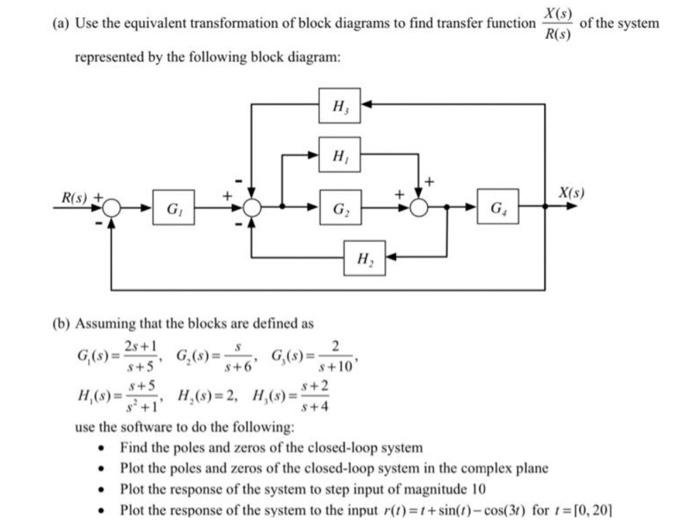 (a) Use the equivalent transformation of block | Chegg.com