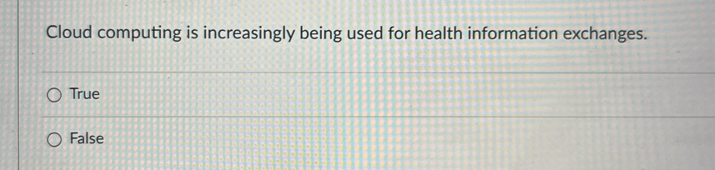 Solved Cloud computing is increasingly being used for health | Chegg.com