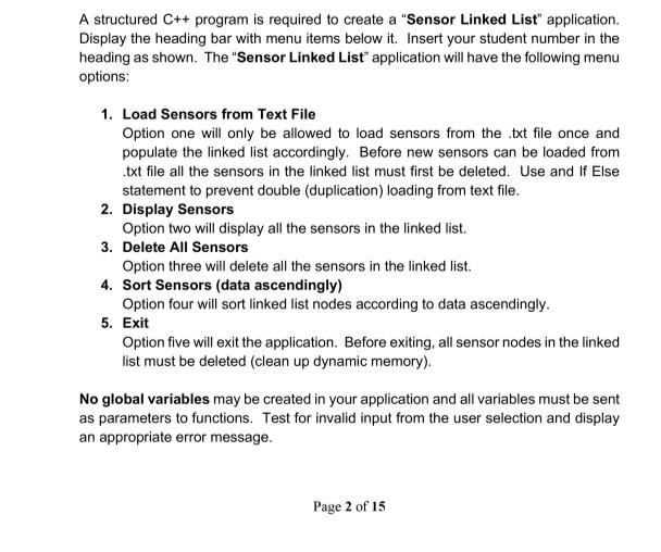 Solved A structured C++ program is required to create a | Chegg.com