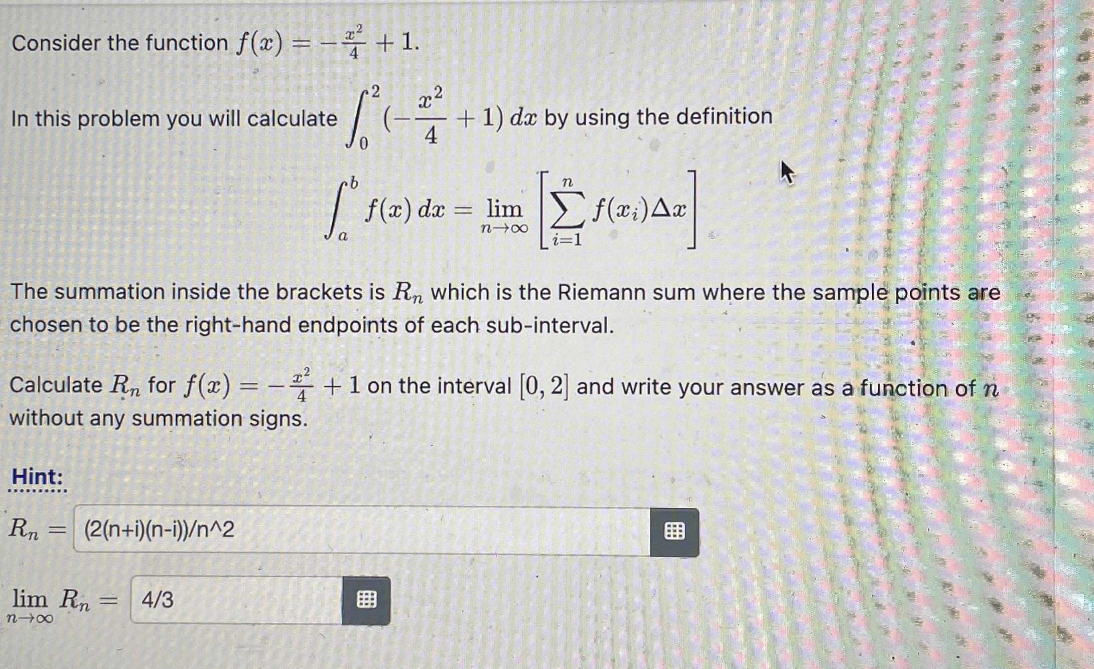 Solved Consider the function f(x)=-x24+1In this problem you | Chegg.com