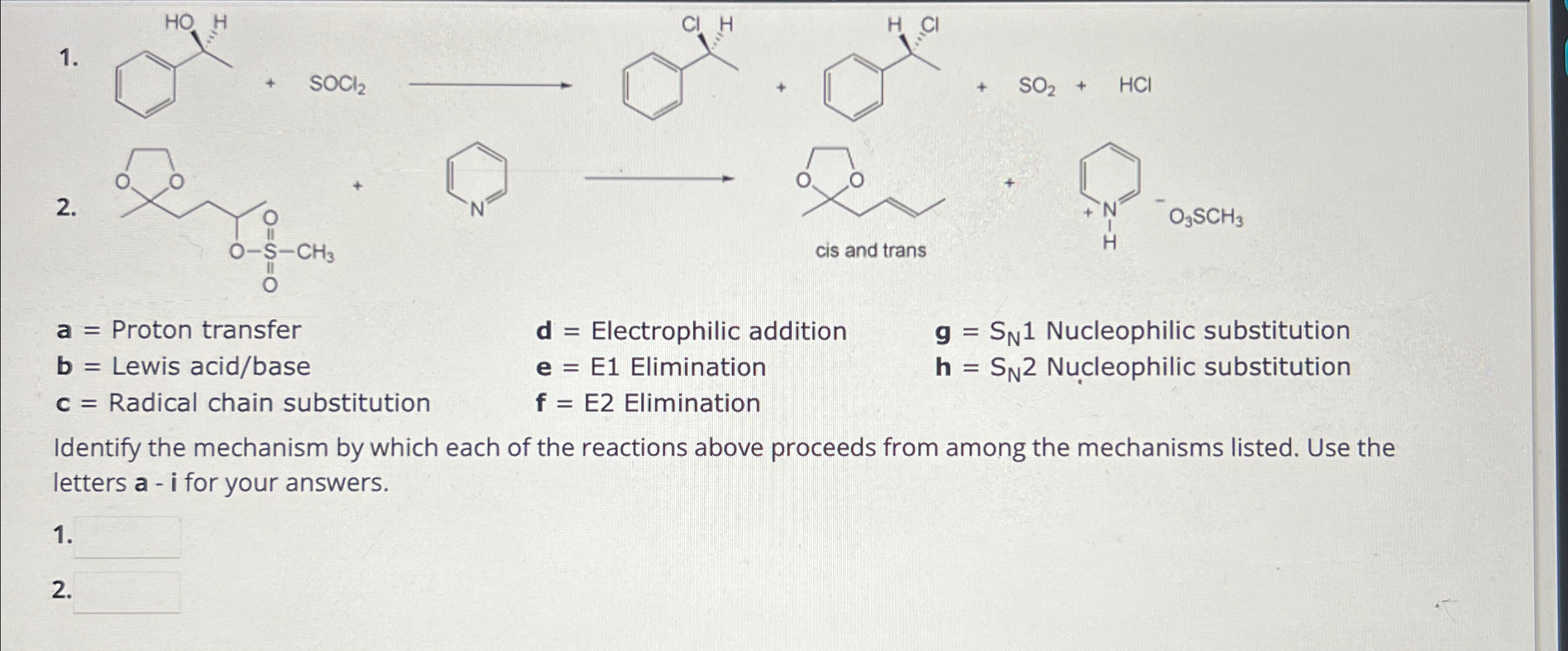 Solved +SO2+HCl2.cis and transa= ﻿Proton transferd = | Chegg.com