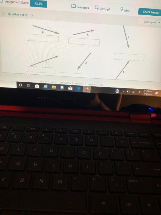Solved Assignment Score: 42.1% Resources C Give Up? Hint | Chegg.com