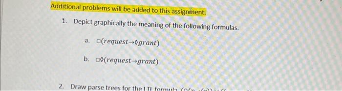 Solved Additional problems will be added to this assignment. | Chegg.com