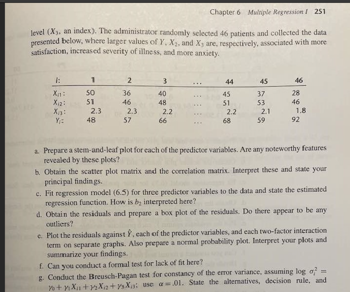 Solved Fit first-order linear regression model (6.1) ﻿for | Chegg.com