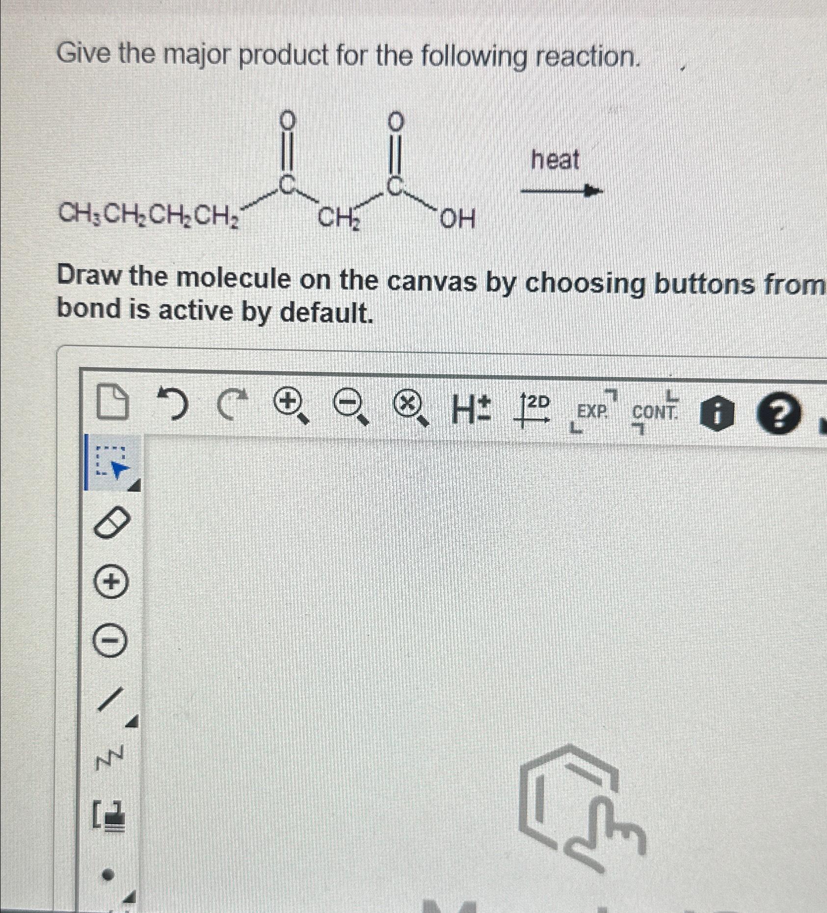 Solved Give the major product for the following reaction. | Chegg.com
