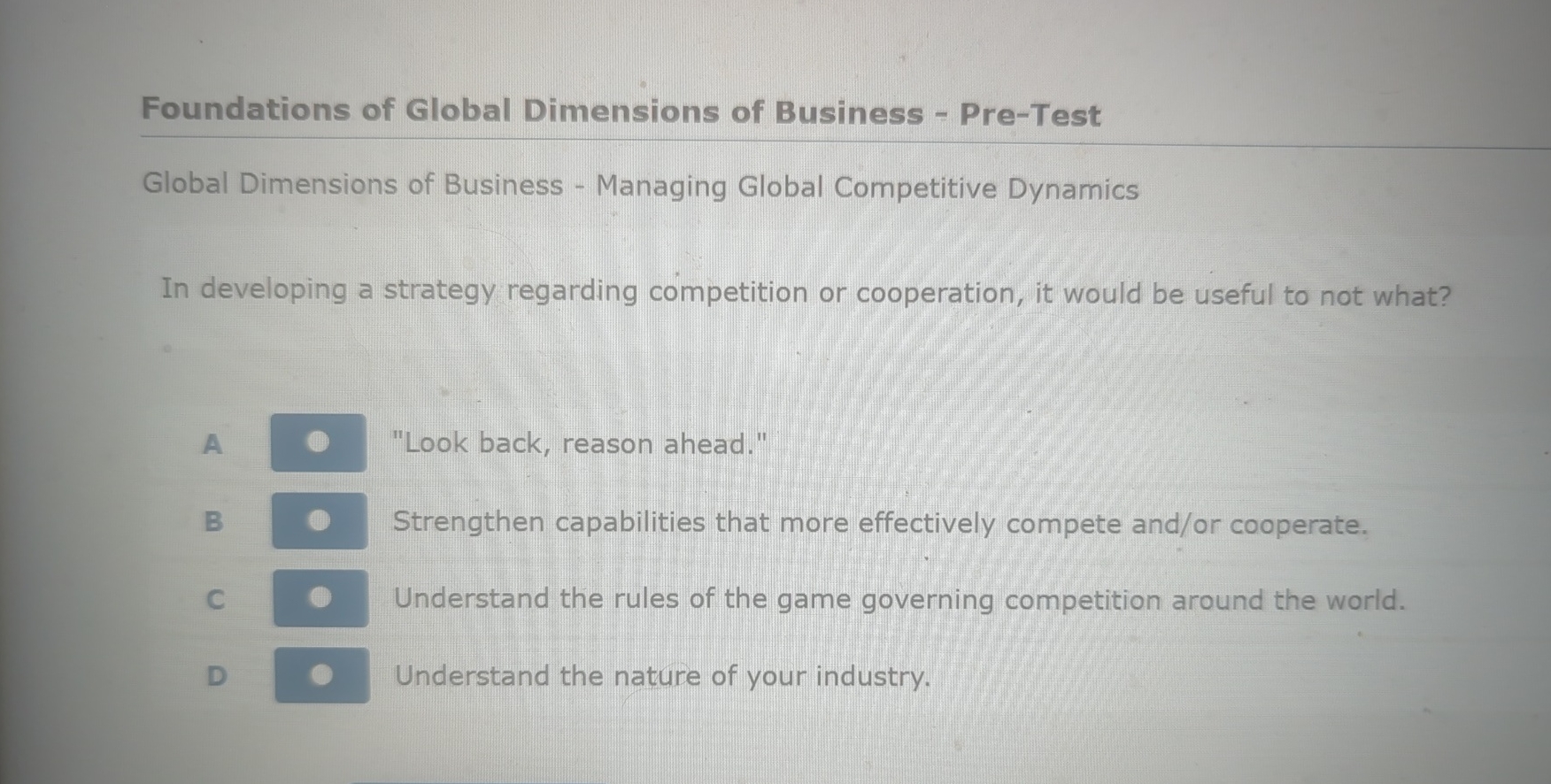 Solved Foundations of Global Dimensions of Business - | Chegg.com