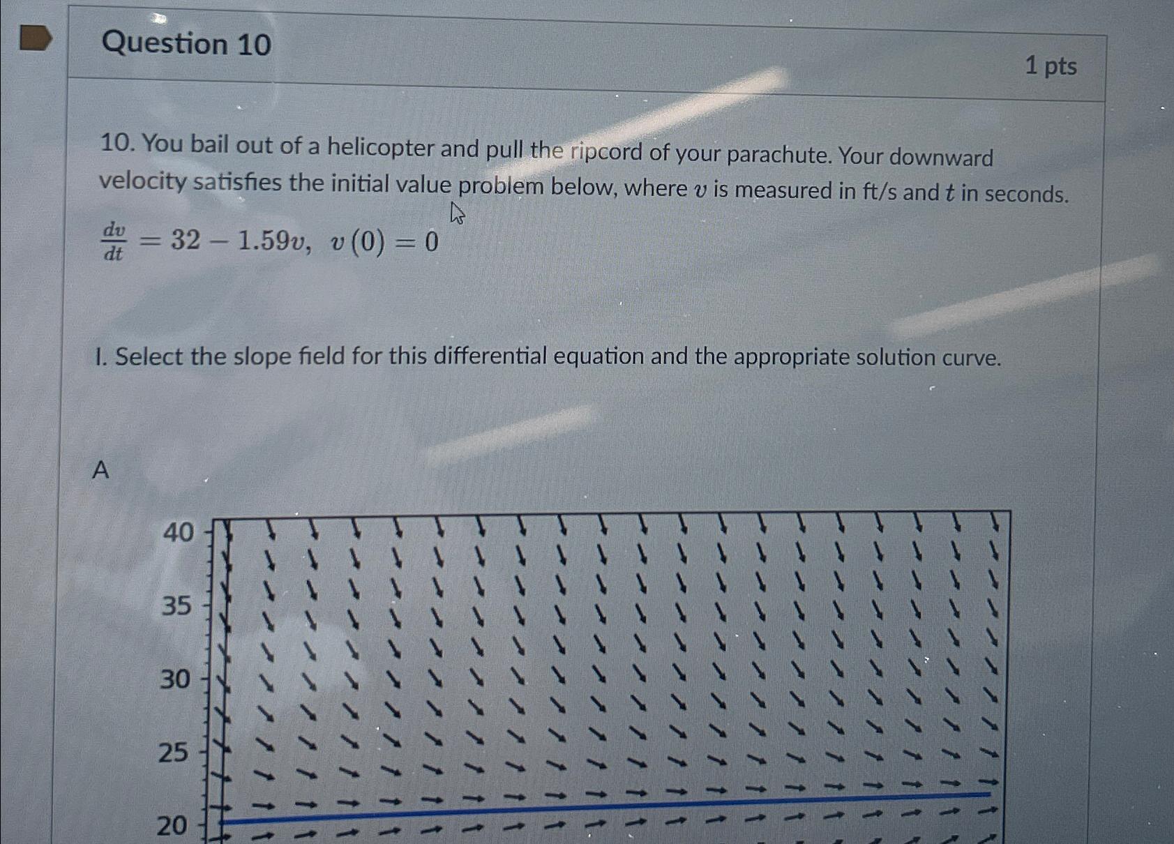 Solved Question 101 ﻿pts10. ﻿You bail out of a helicopter | Chegg.com