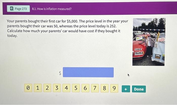 Solved Your parents bought their first car for $5,000. The | Chegg.com