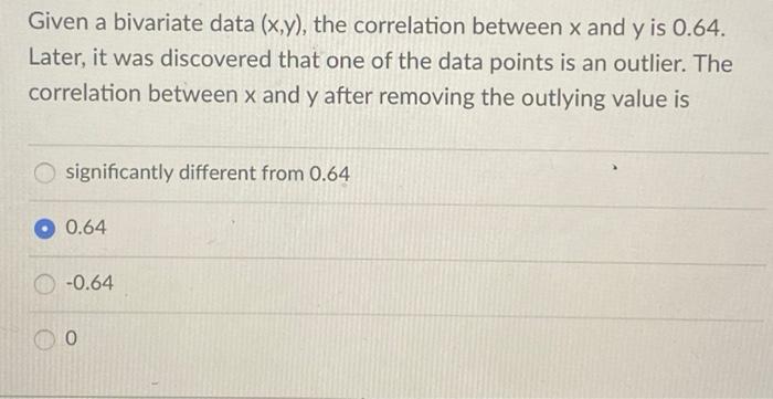 Solved A few data points of a bivariate data set (x,y) are | Chegg.com