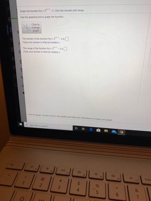 Solved Graph the function f(x) = 35** - 2. Give the domain | Chegg.com