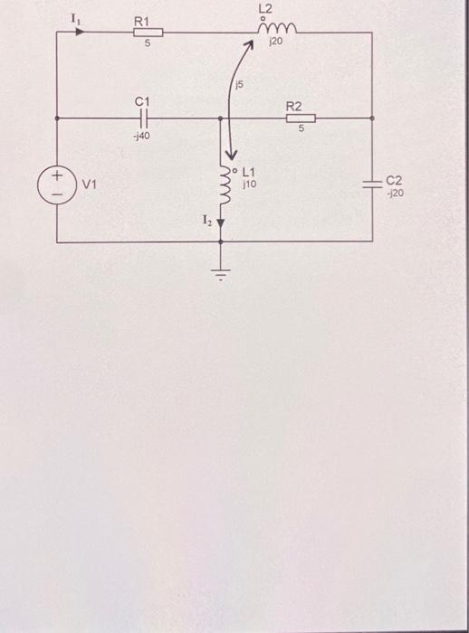 Solved In the circuit given below, it is given as V1 = 20∠0. | Chegg.com