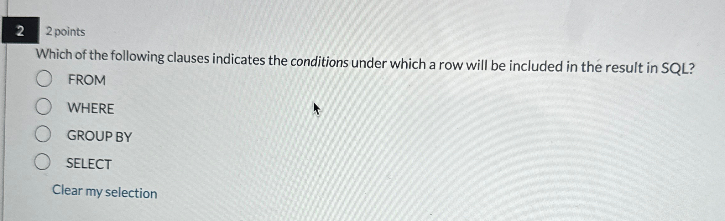 Solved 22 pointsWhich of the following clauses indicates | Chegg.com Solved 22 pointsWhich of the following clauses indicates | Chegg.com