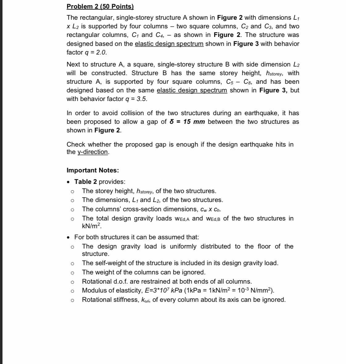 Solved Problem 2 (50 ﻿Points)The rectangular, single-storey | Chegg.com